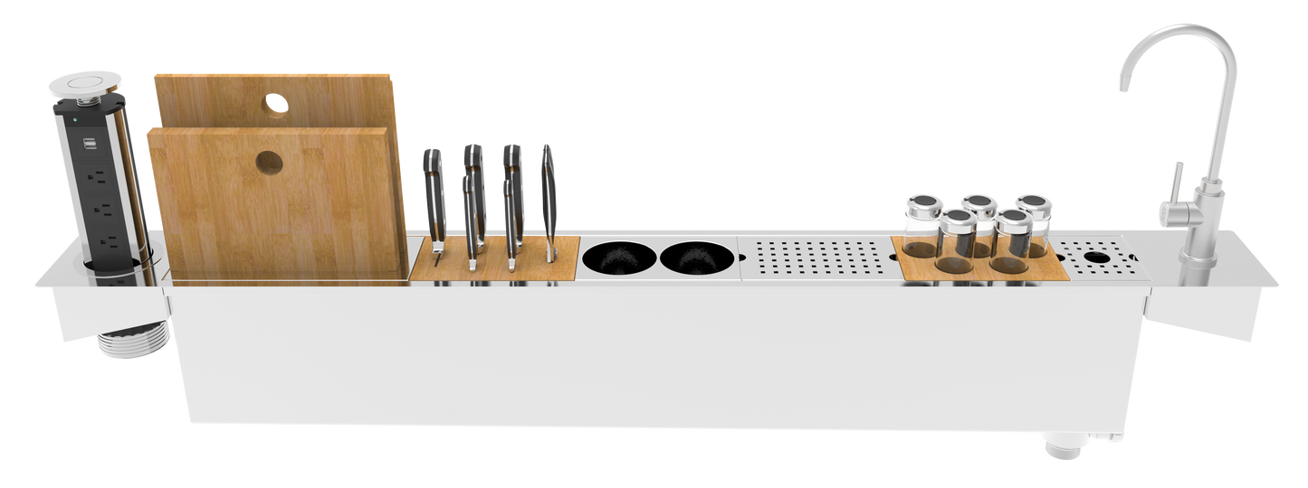 ZOMODO PPC1200K-K2 Deluxe Kit = Trough Sink + Triple Stage Carbon Filt ...