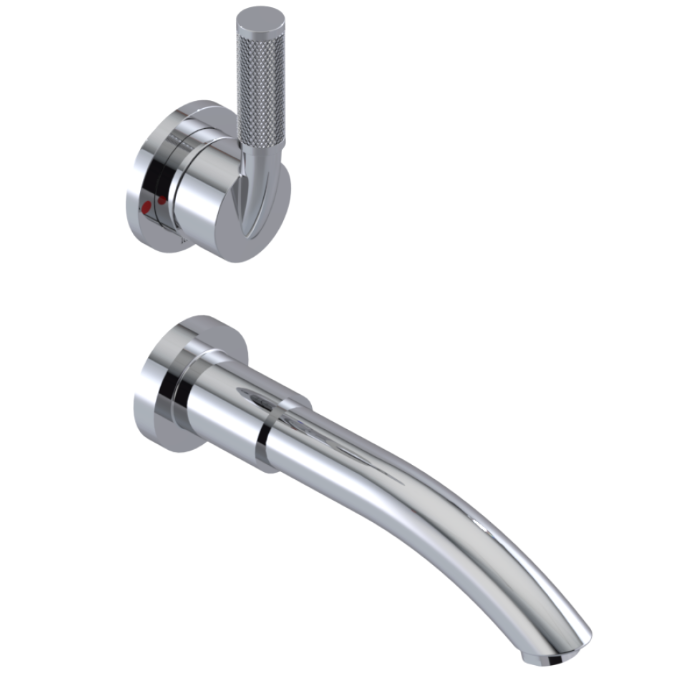 RUBINET 1JHOL H2O Wall Mount Single Control Lav. Set. (less drain) Tri ...