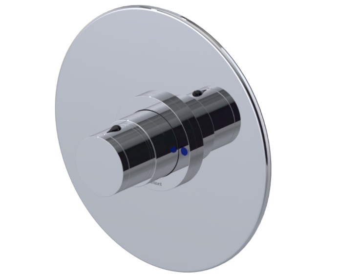 RUBINET 233NVR Nouveau Pressure Balance Tub & Shower with Three Way Di ...